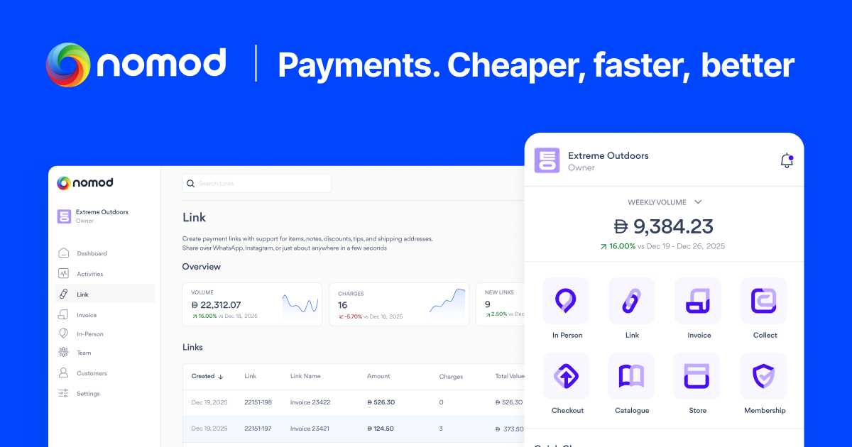 Nomod handles Tap to Pay, Discounts, Tips, Taxes, Sends Receipts and ...